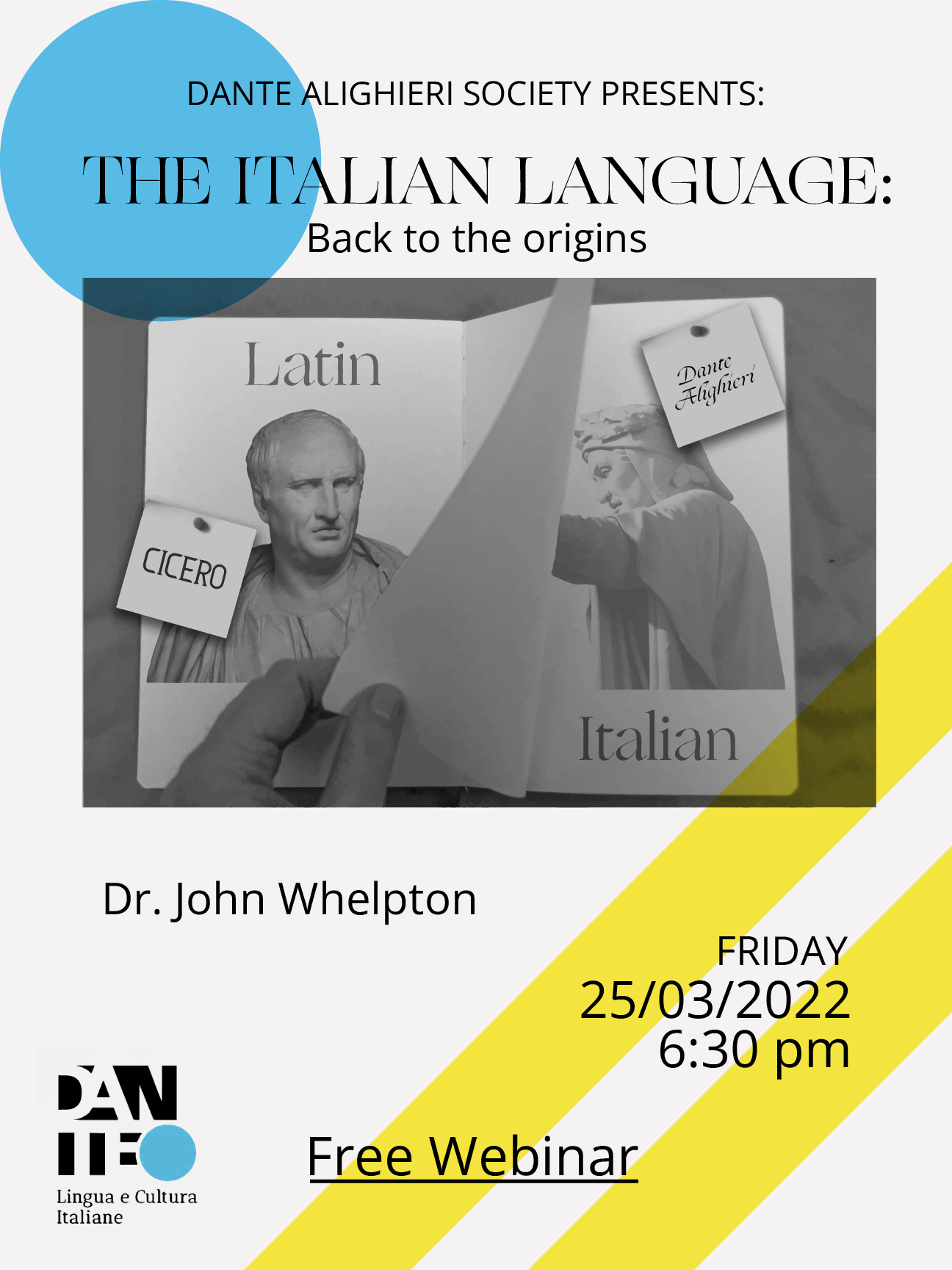 Free webinar “The Italian language: back to the origins” – Dante ...